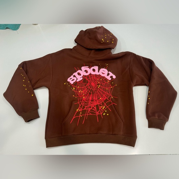 Sp5der | Shirts | Brand New Sp5der Hoodie Brown Color | Poshmark
